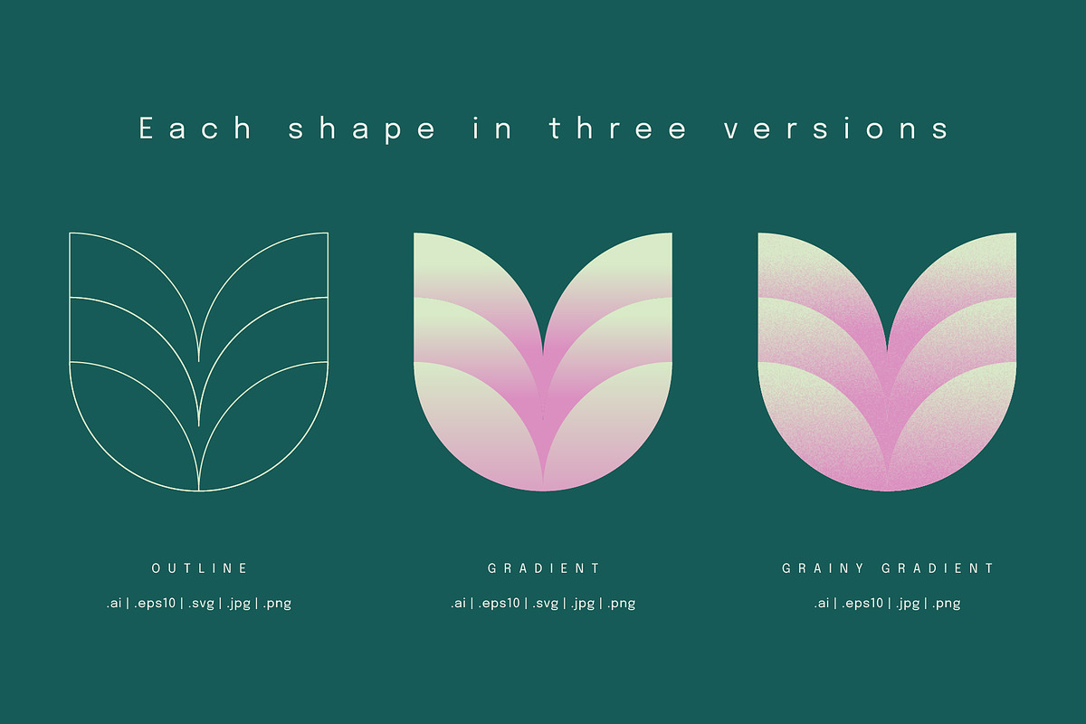 Grainy Gradient Shapes