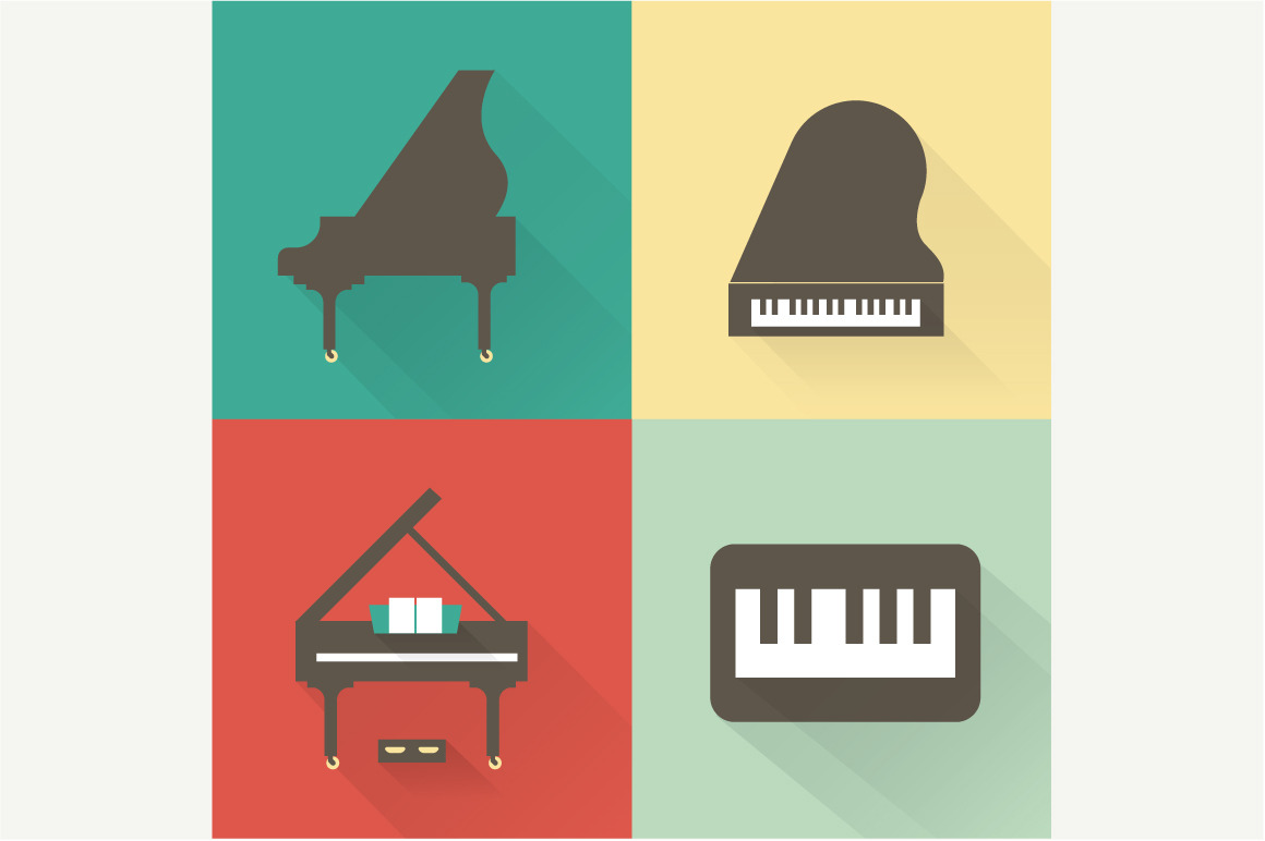 Vector Piano icons, a Graphic by vectorprro
