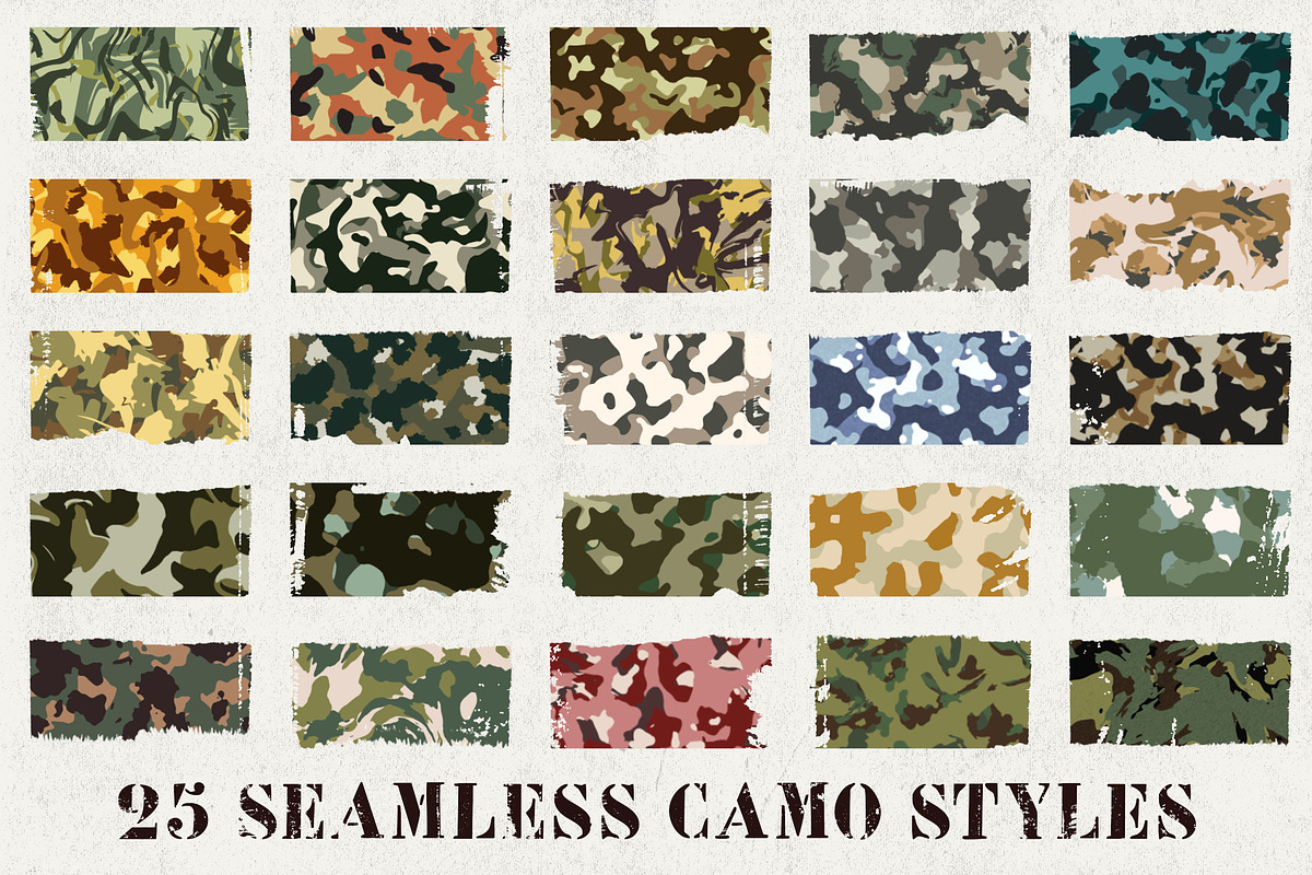 Camo Styles for Adobe Photoshop, a Layer Style Add-On by Guerillacraft