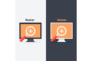 Difference between vector and raster | Graphics ~ Creative Market