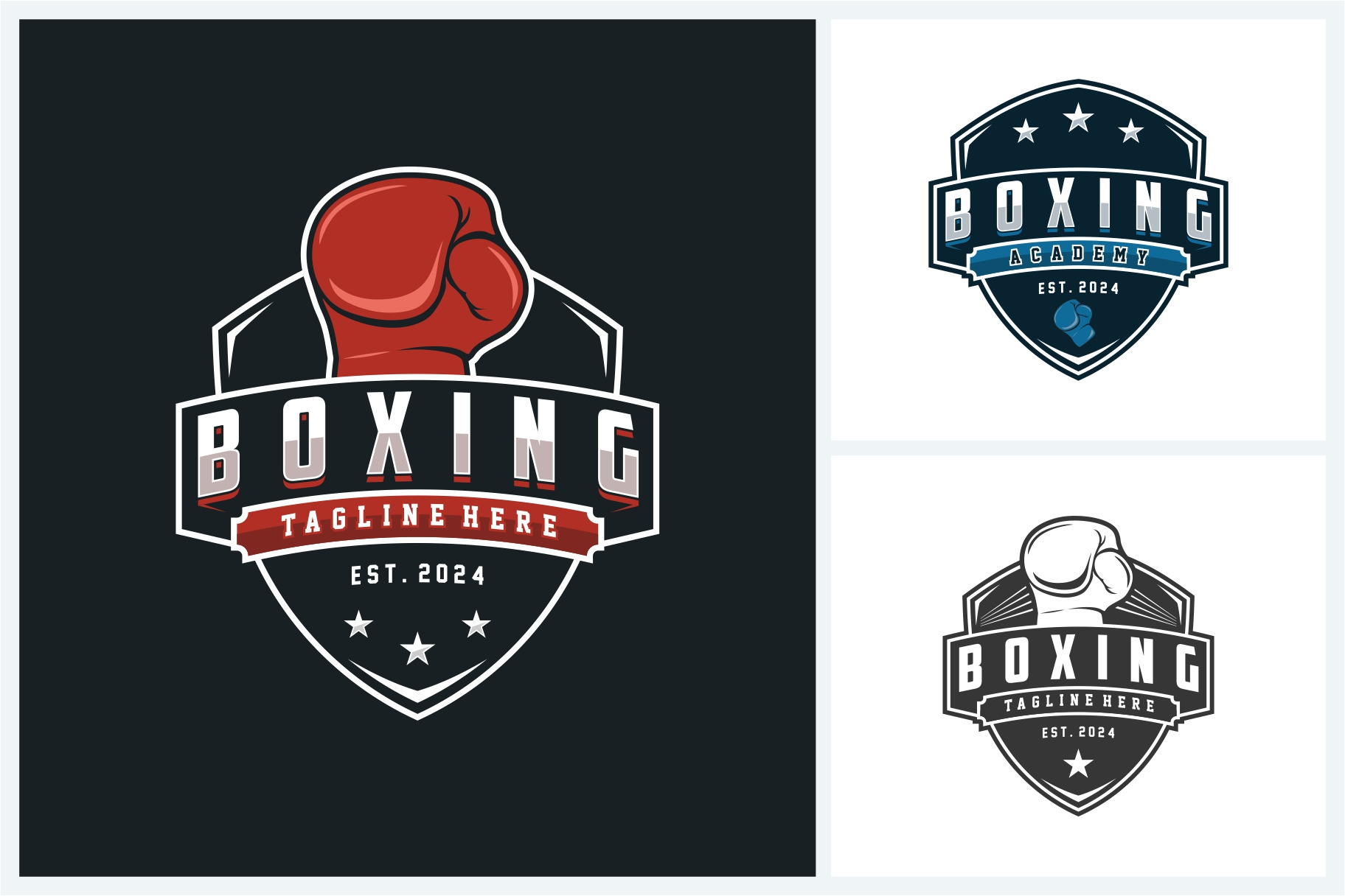 Boxing logo sport design template, a Branding & Logo Template by jundio ...