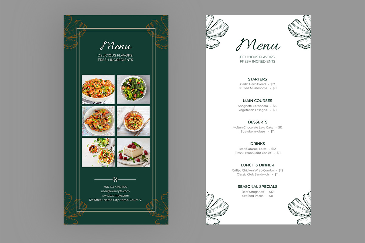 Modern Food Menu Template