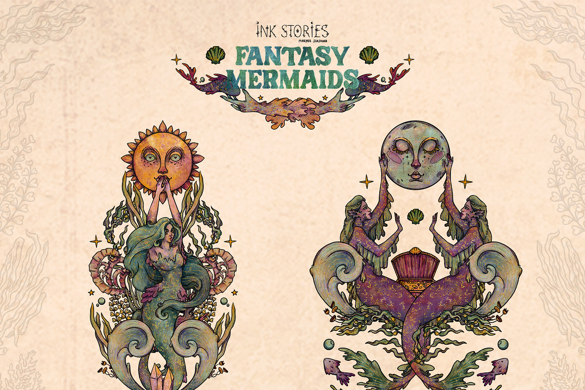 Fantasy Mermaids, a Person Illustration by Ink Stories