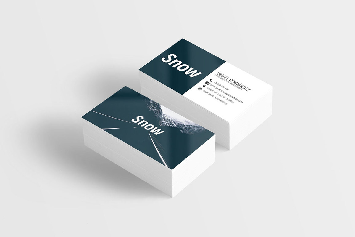Snow - Business Card, a Business Card Template by imlfernandez