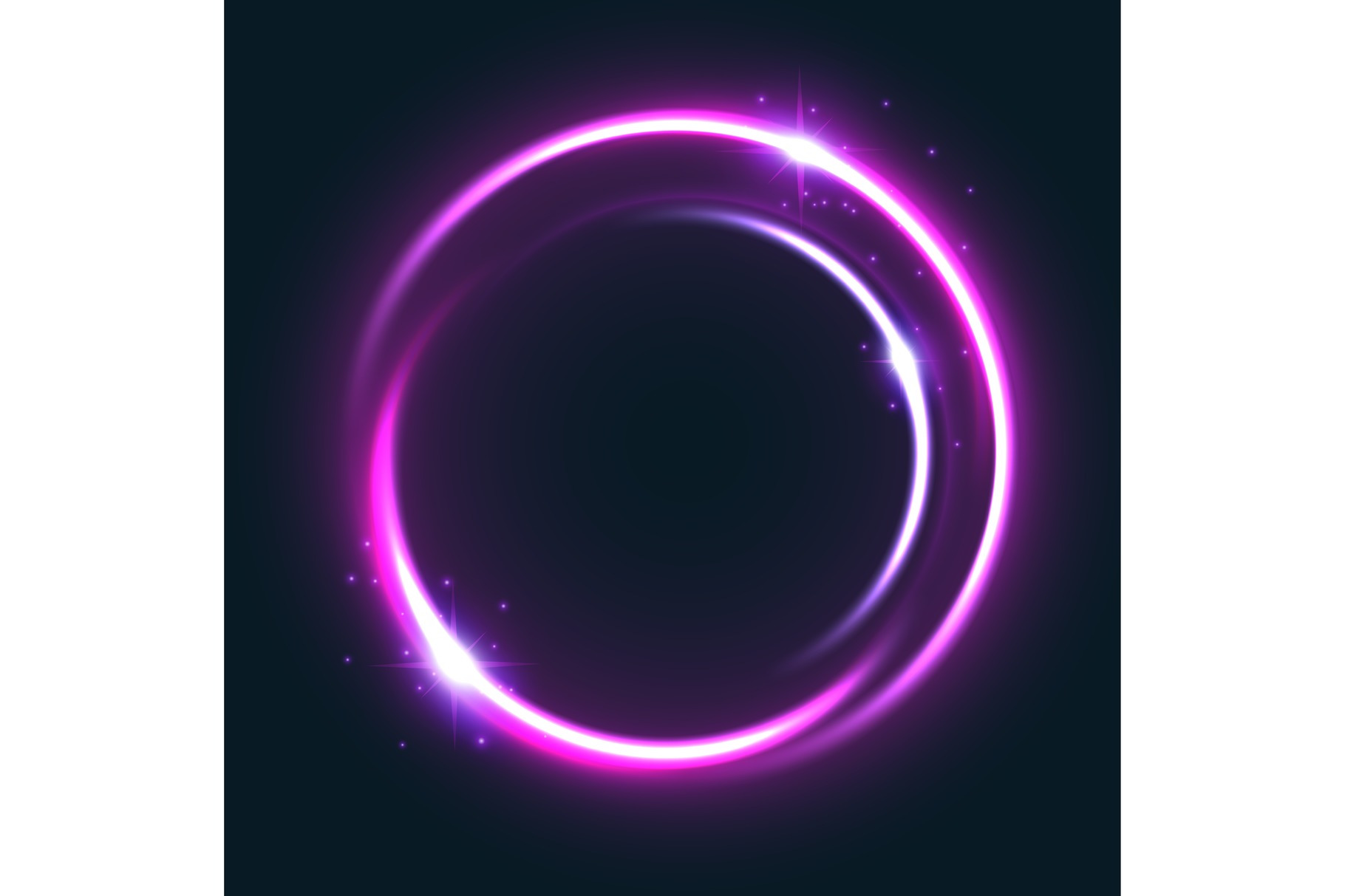Glowing circle light effect with shining star | Decorative ...