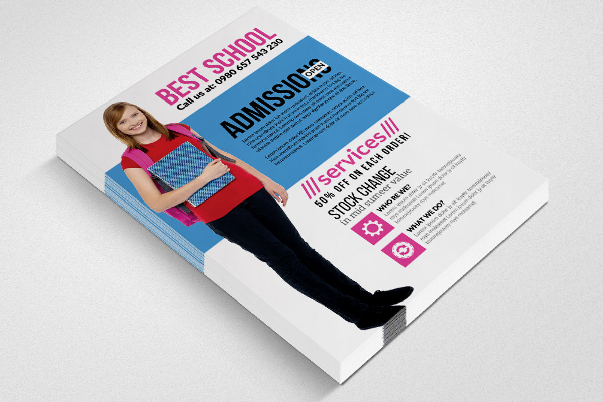 Admission Open School Flyer, a Flyer Template by Business Flyers