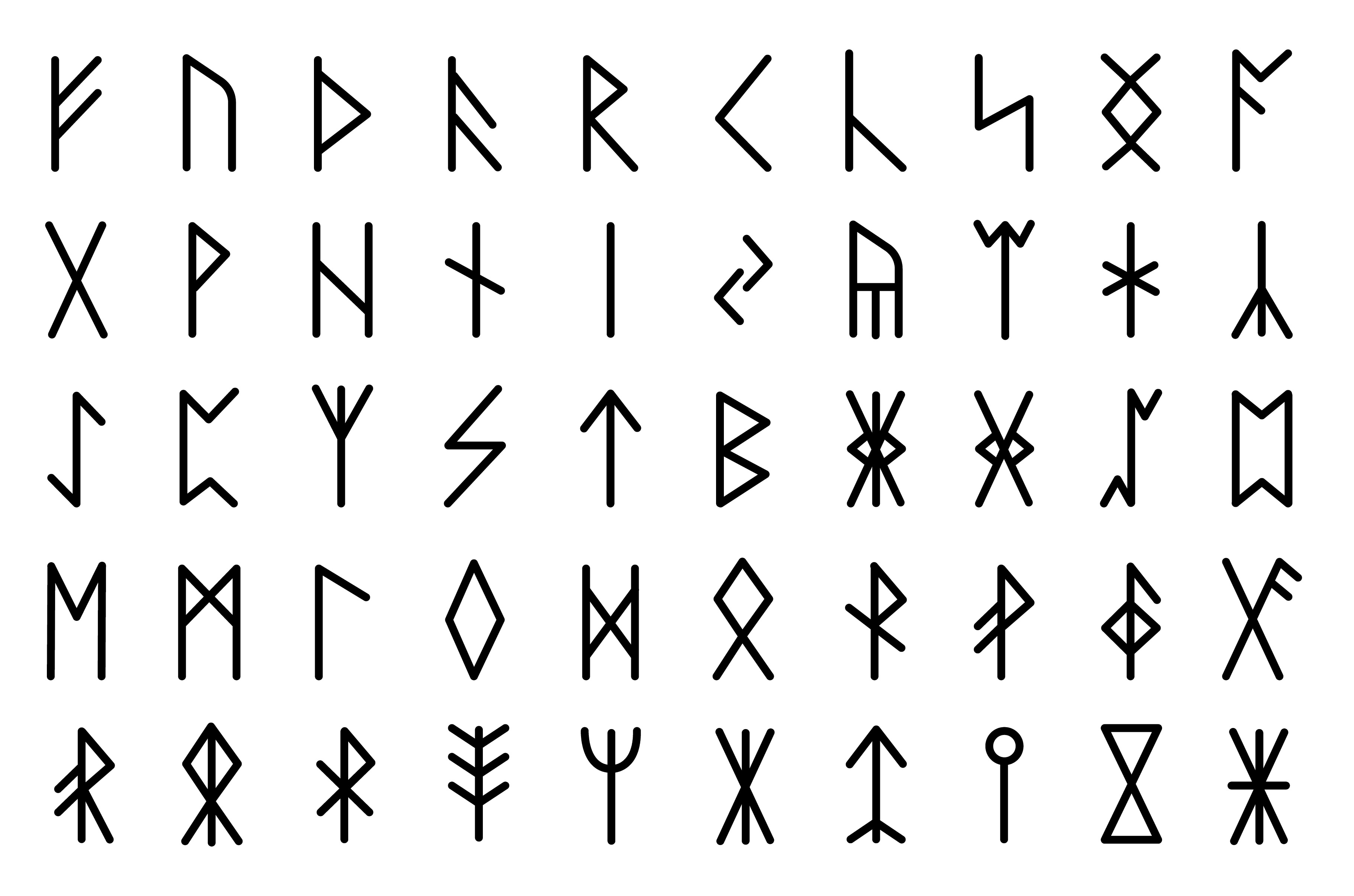 Mystery viking runes, nordic, a Graphic by Valerie Bodnar