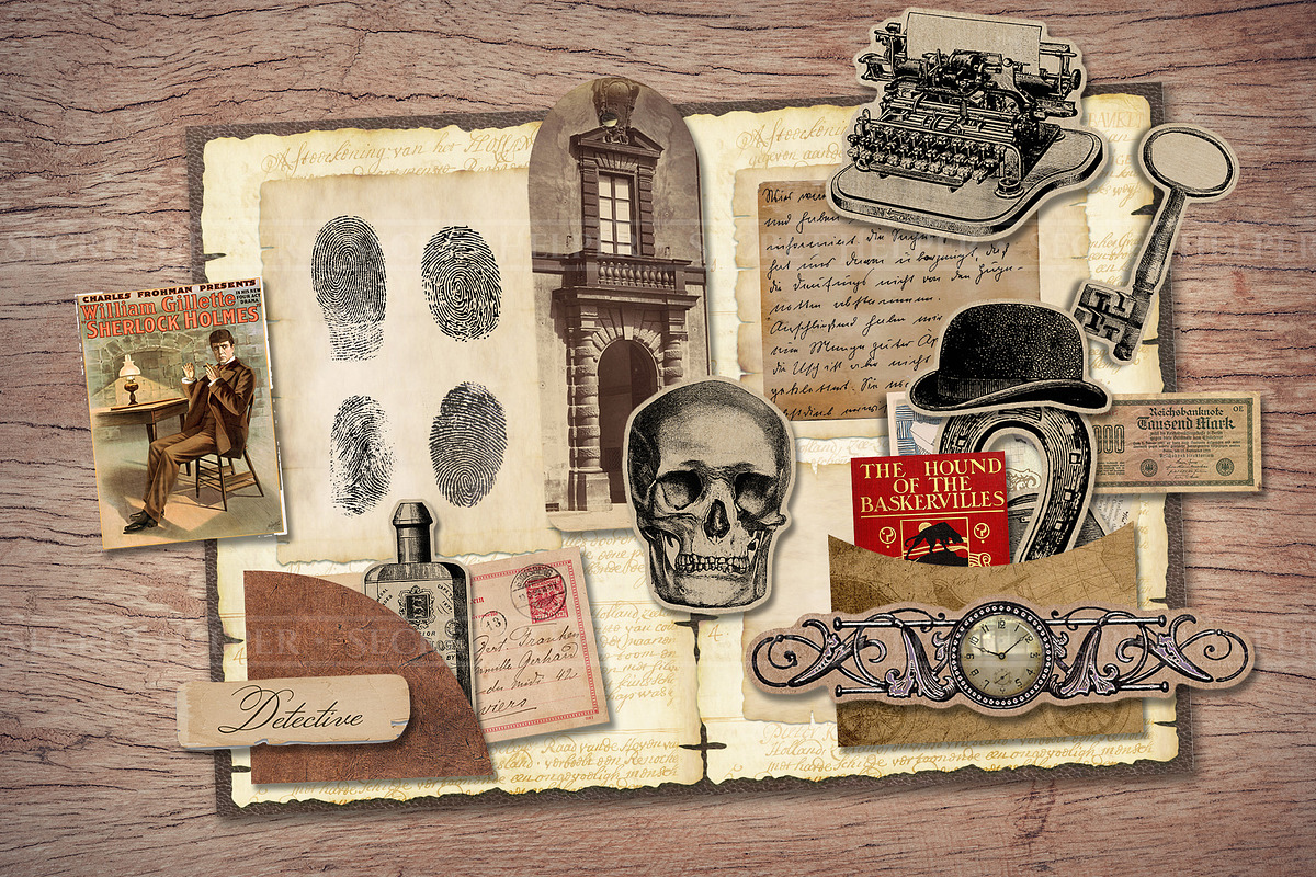 Detective Scrapbooking Kit, an Illustration by Secret Helper