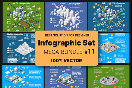 City isometric map, a Graphic by AlexZeL