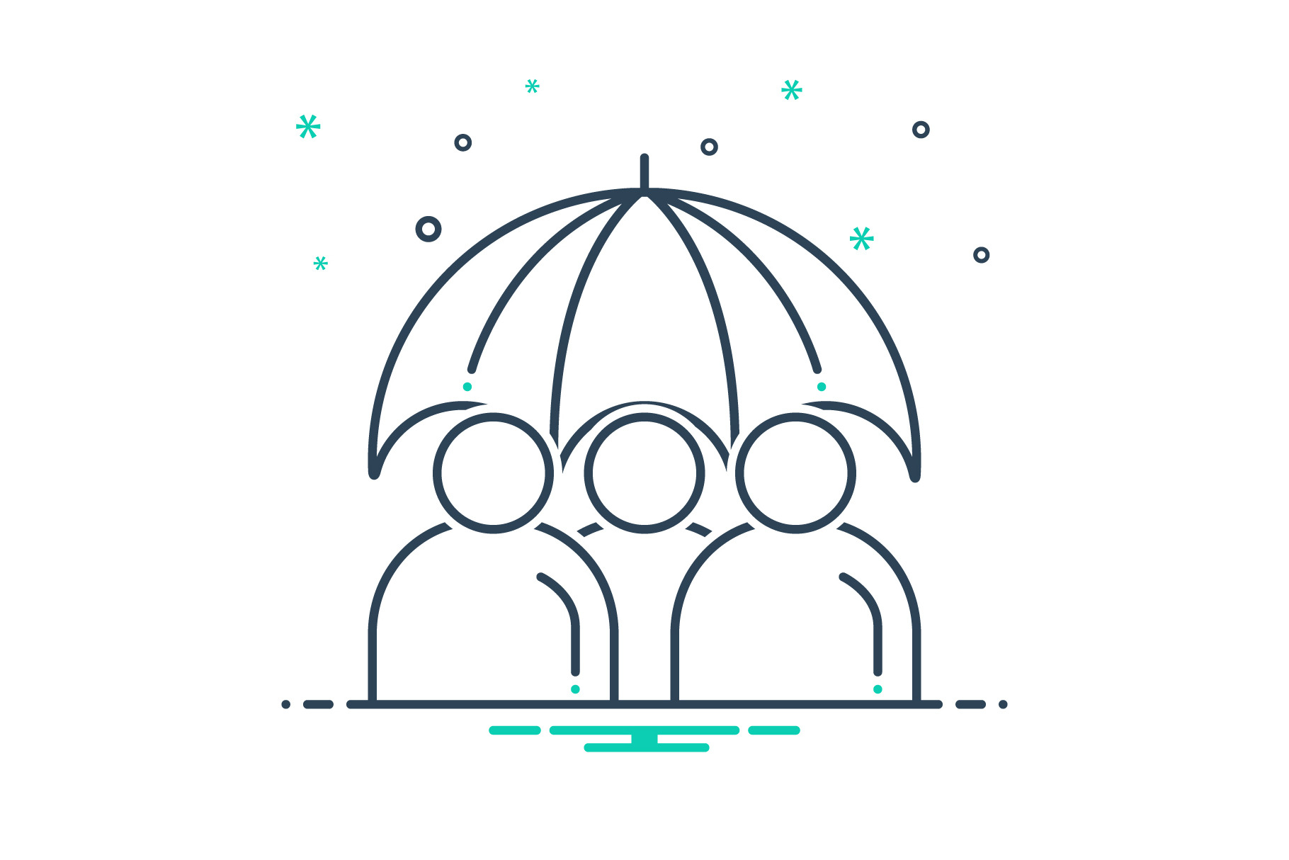 Group life insurance icon, an Icon by Creative priyanka | Creative Market