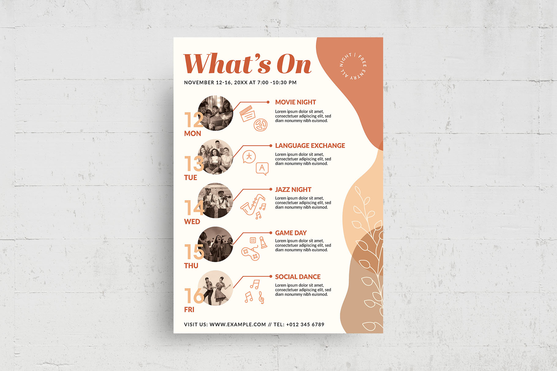 What's On Flyer Poster Template, a Flyer Template by BrandPacks