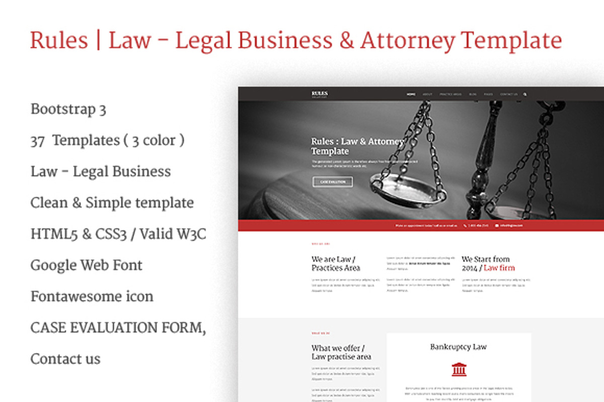 Rules | Law Website Templates, a Websites & App Template by jitu
