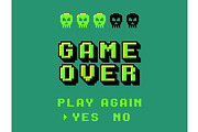 Game over screen. Pixel 8 bit final, a Texture Graphic by YummyBuum