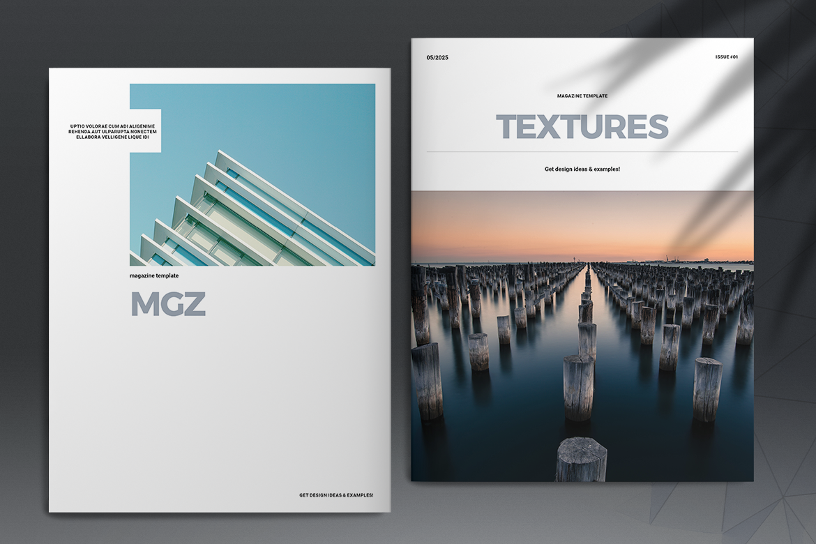 Textures Magazine Template, a Magazine Template by Boris Cupac