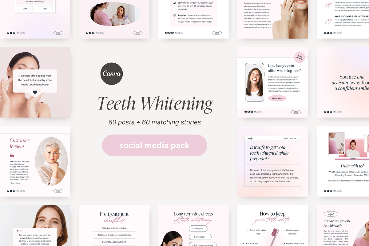 Canva Teeth Whitening templates, a Social Media Template by ...