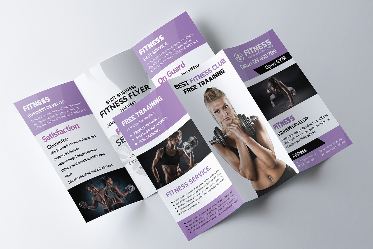 Sport Fitness Trifold Brochure, a Brochure Template by AfzaalGraphics