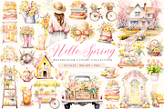 Watercolor Spring Clipart Bundle, a Seasonal Illustration by ClipArtCharm
