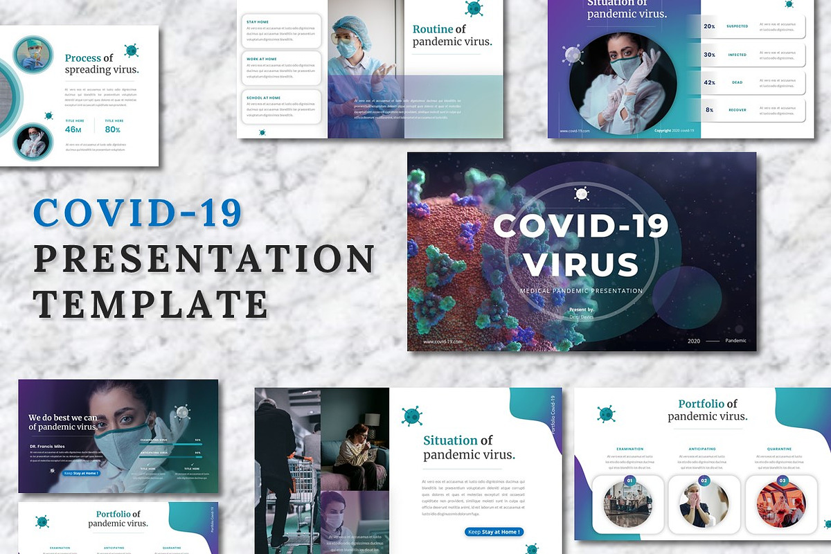 Covid-19 Virus - Medical PowerPoint, a Presentation Template by Dhabee ...