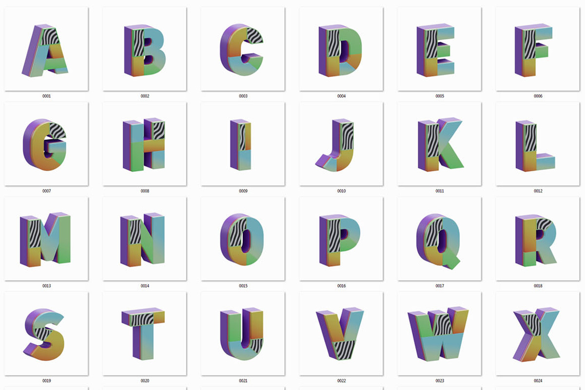 Geometric Art – 3D Lettering, a Graphic by MIIM | Creative Market