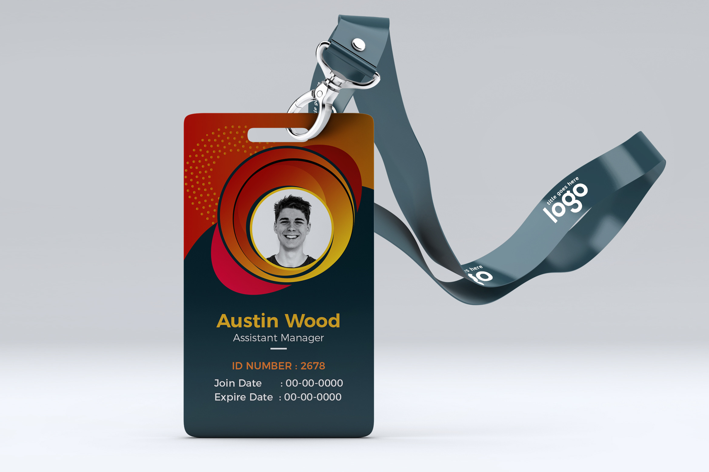 Colorful ID Card Design Template, a Stationery Template by ZAAS