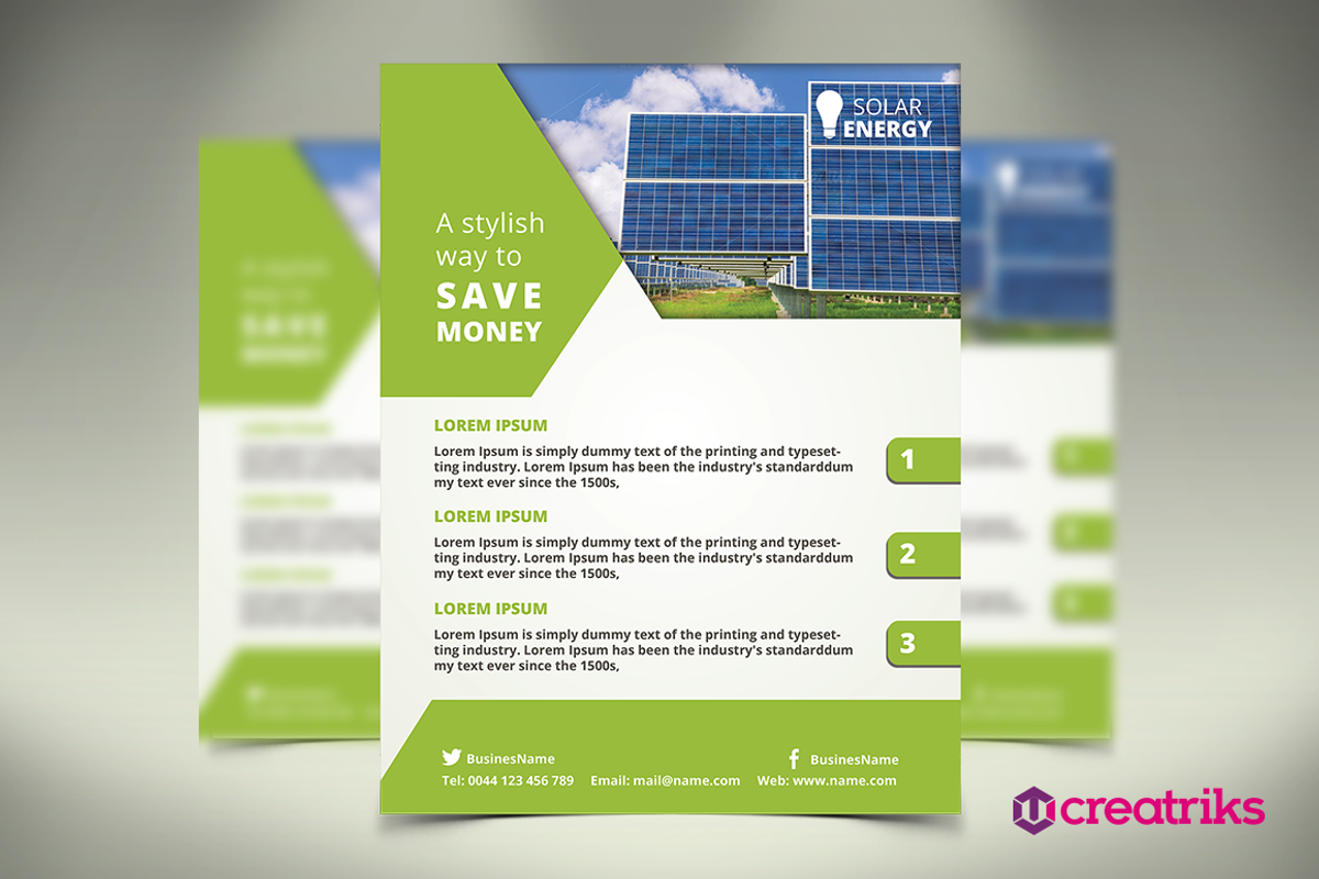 Solar Energy Flyer, a Flyer Template by Creatricks