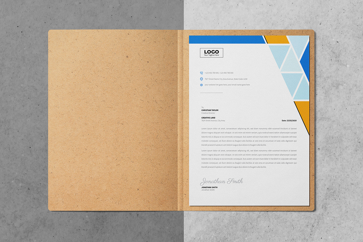 Beautiful Letterhead Template, a Stationery Template by ZAAS
