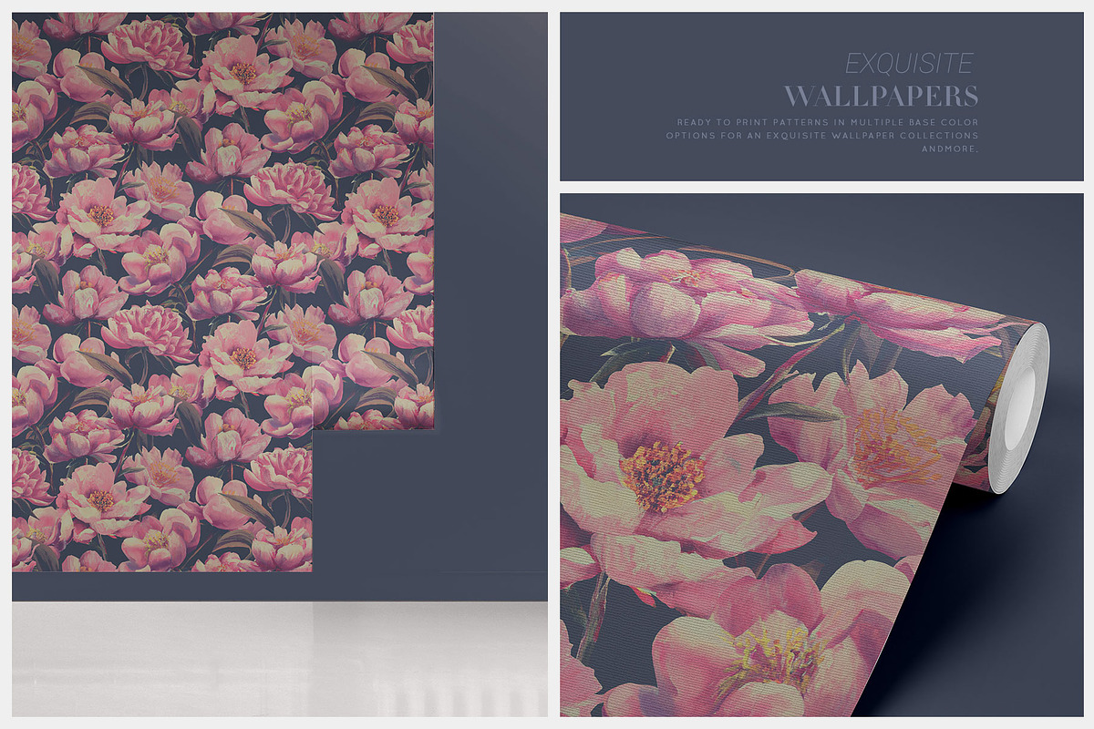 Botan, Exquisite Peonies!, a Pattern Graphic by TSTUDIO