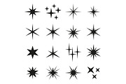 Sparkles Template Icons Set, an Outline Icon by in8finity
