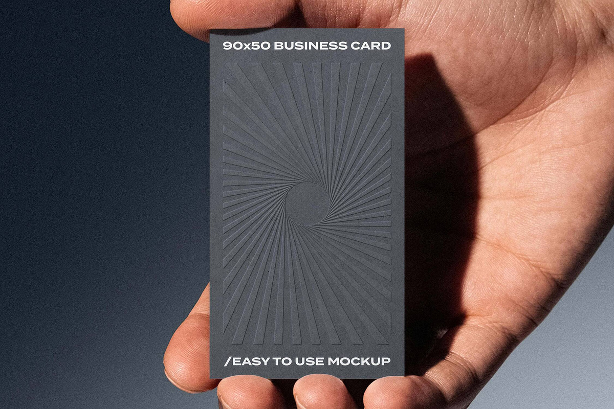 90x50 Business Card Mockup, a Pens & Pencil Mockup by Design Squad