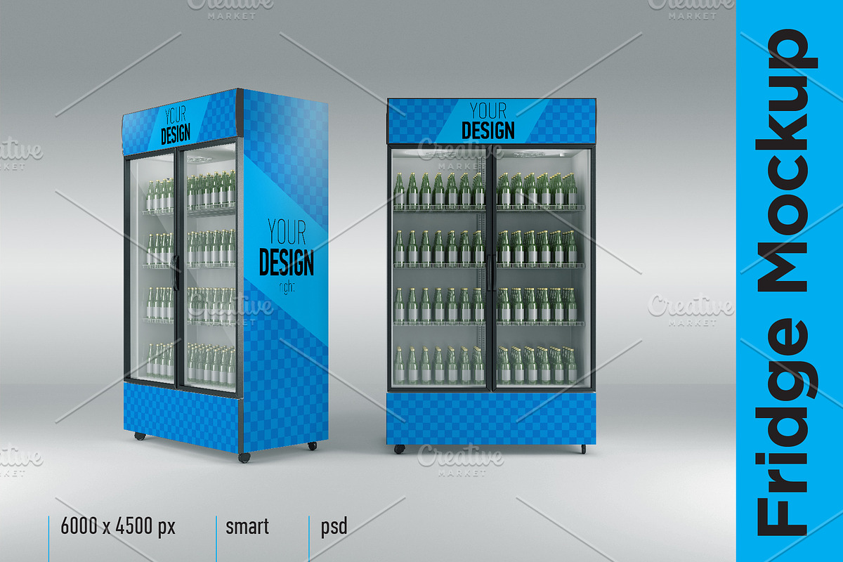 Refrigerator Mockup. Fridge, a Product Mockup by Alexmaker