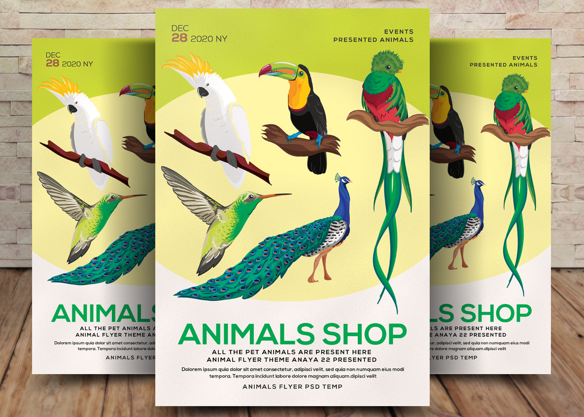 Animals Shop Flyer, a Flyer Template by graphicforest