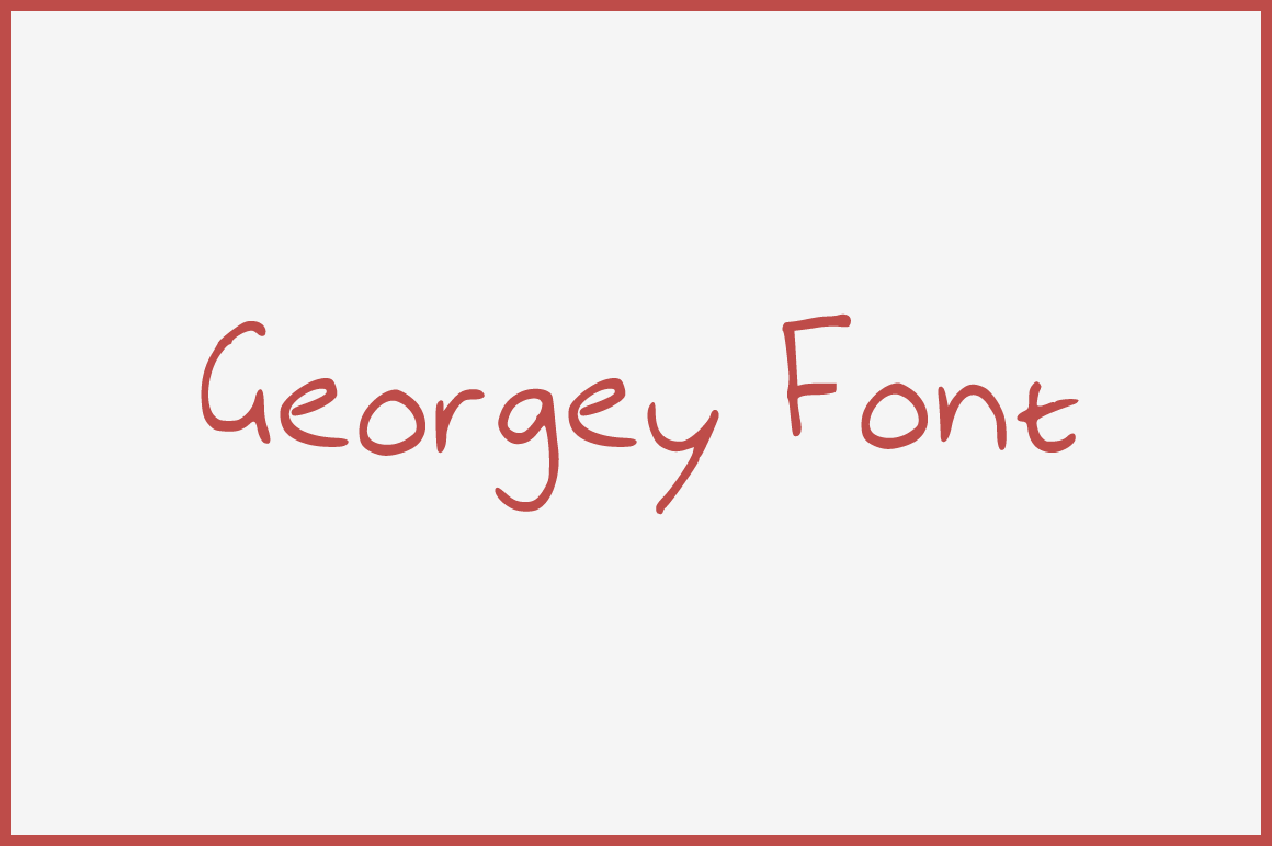 Georgey Font, a Sans Serif Font by George Dunkley