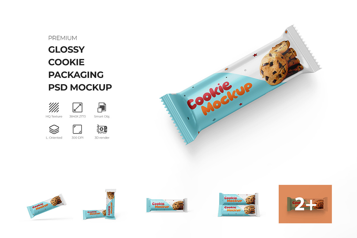Cookie Biscuit Packaging Mockup, a Packaging Mockup by Ram Studio