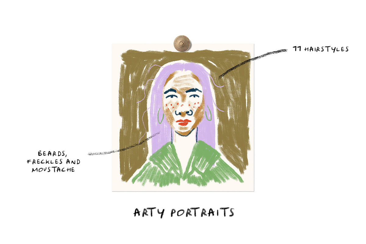 PS Arty Portraits Builder Crayon, a Person Illustration by Emma Make