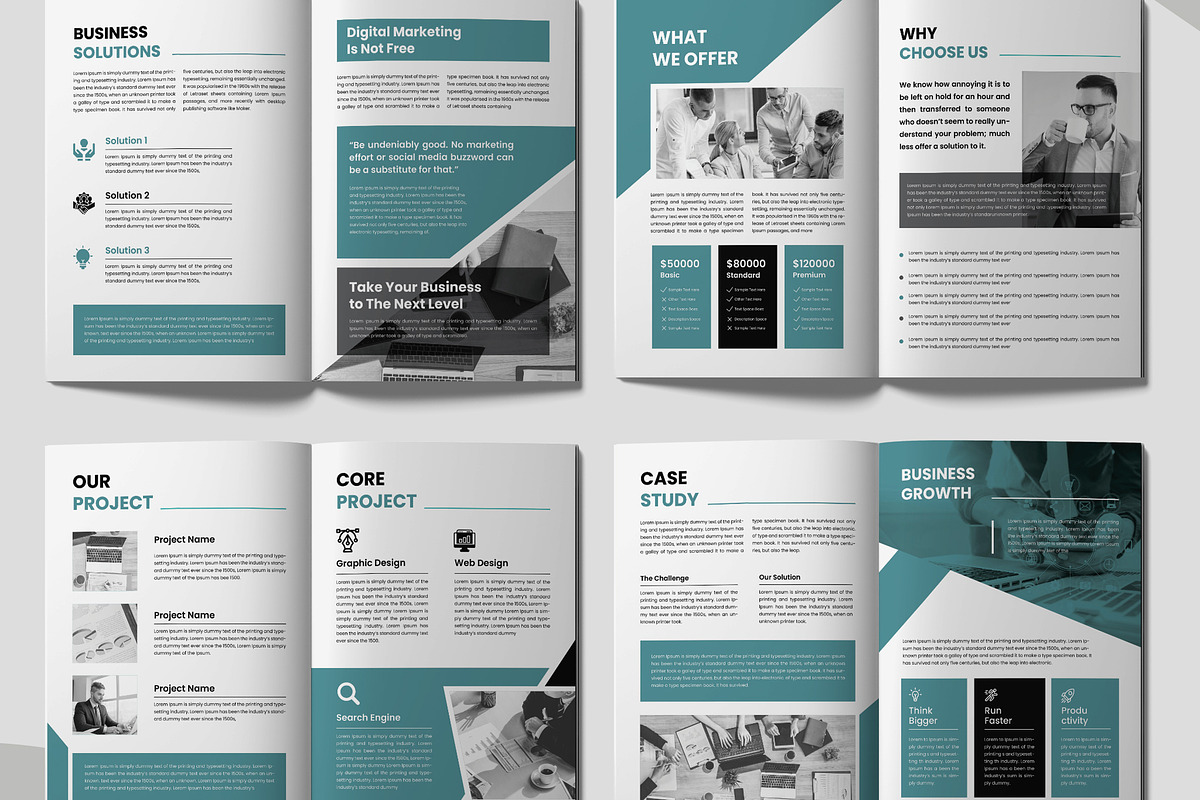 Bi fold Brochure Design Layout