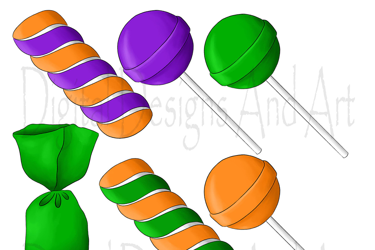 Halloween candy clipart, an Illustration by DarinaDigital | Creative Market