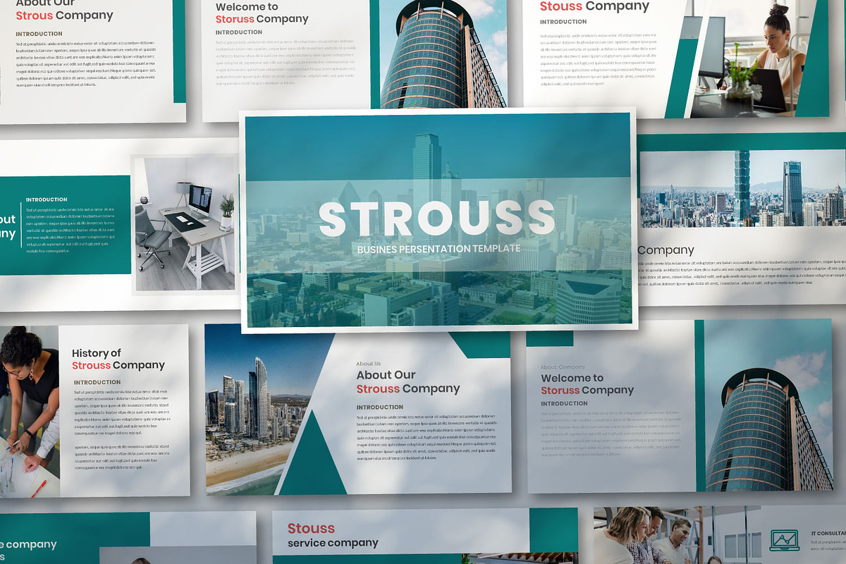 Strouss google slides template, a Presentation Template by nyilstudio