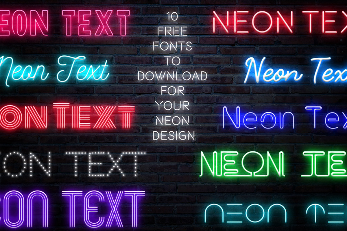 Neon Text Layer Styles FREE BRUSHES, a Layer Style Add-On by Graphic Spirit