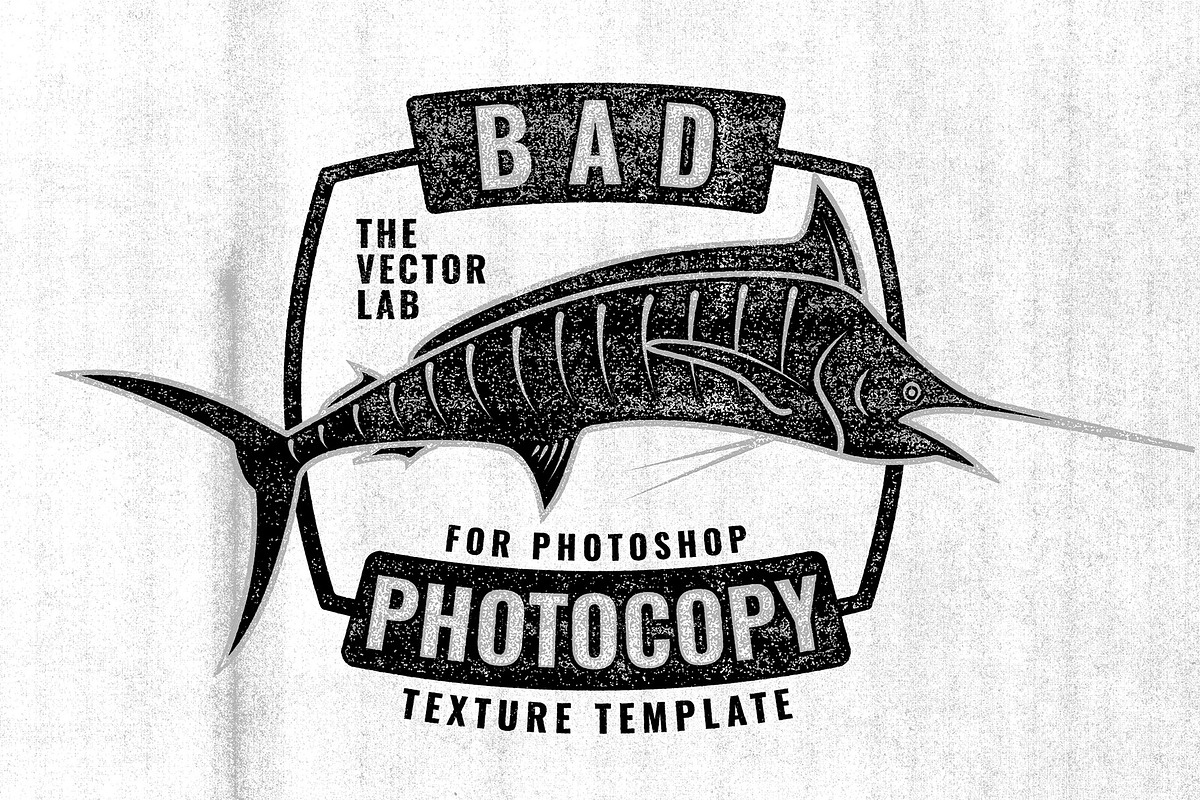 Bad PhotoCopy Texture Template, a Brushes & More by TheVectorLab