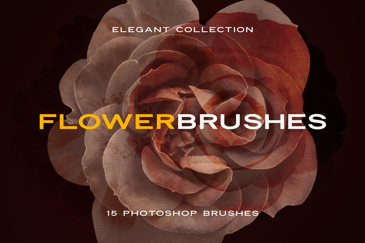 Elegant Flower Photoshop Brushes, a Brush Add-On by pixelbuddha.net