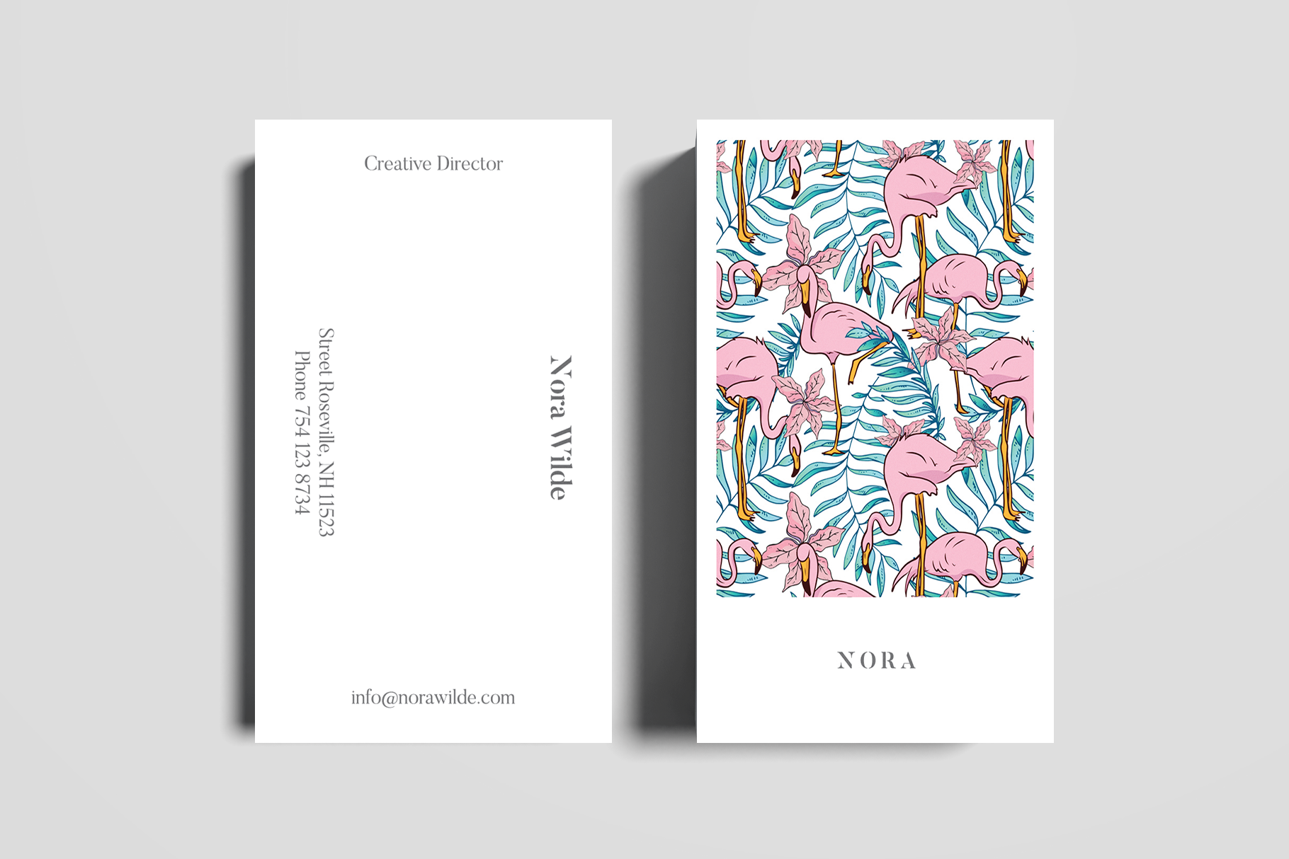 Boho Flamingo Business Card Template, a Business Card Template by Human ...