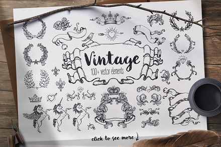 Set of design elements | Graphic Objects ~ Creative Market
