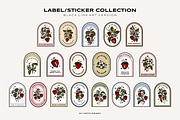 STRAWBERRY & FLORAL - Labels, Stickers