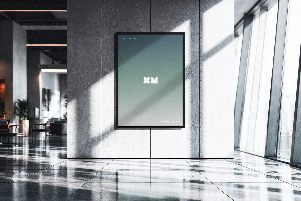 Office Poster Mockup, an Advertising Mockup by Design Squad