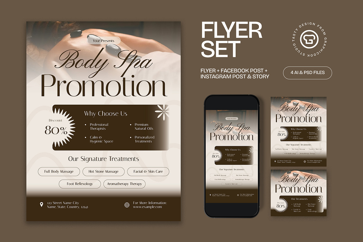 Spa & Wellness Promotion Flyer, a Flyer Template by graphicook