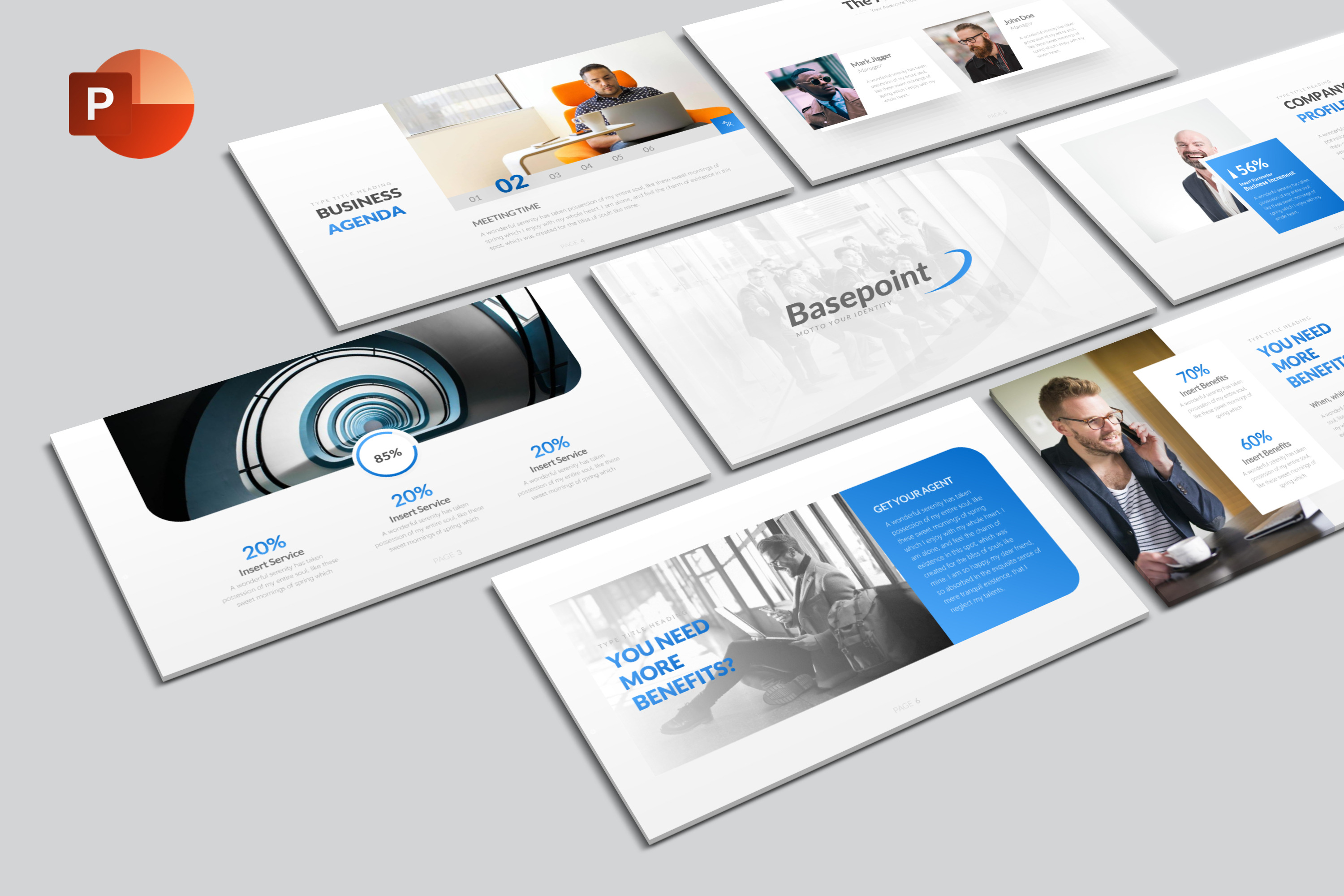 Basepoint Powerpoint Template, a Presentation Template by PaperMoon