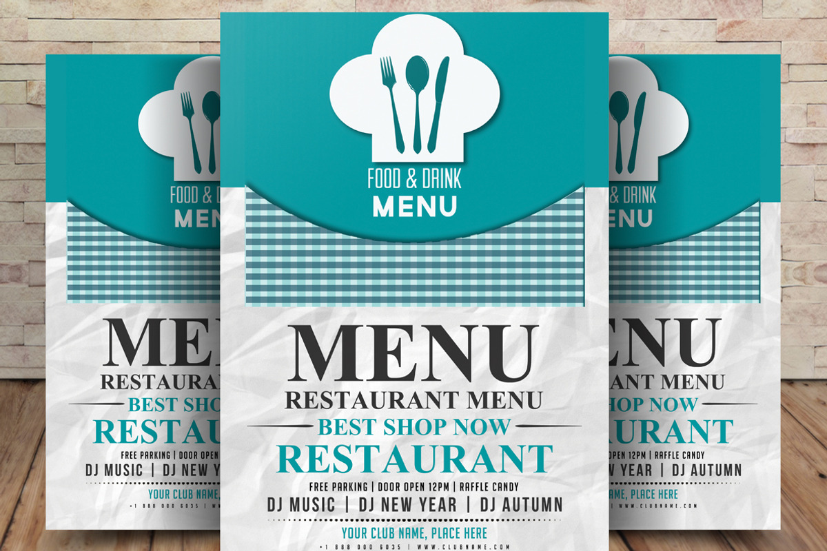 Restaurant Menu Flyer Template, a Flyer Template by graphicforest
