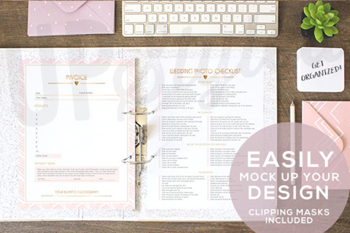 A165 Binder Stock Photo Mock Up, a Print Template by UpStyled