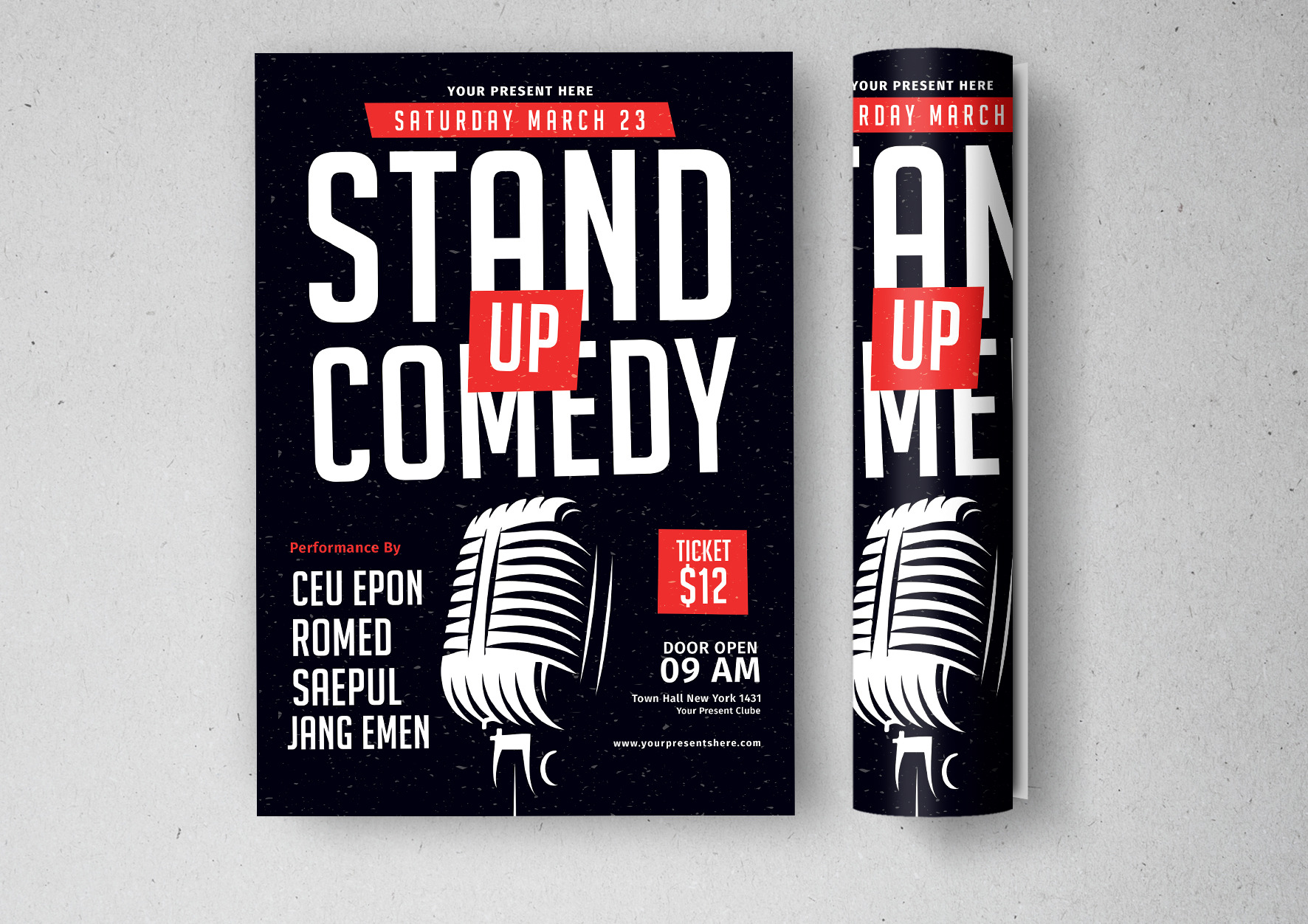 Stand Up Comedy Flyer, a Flyer Template by lilyshop