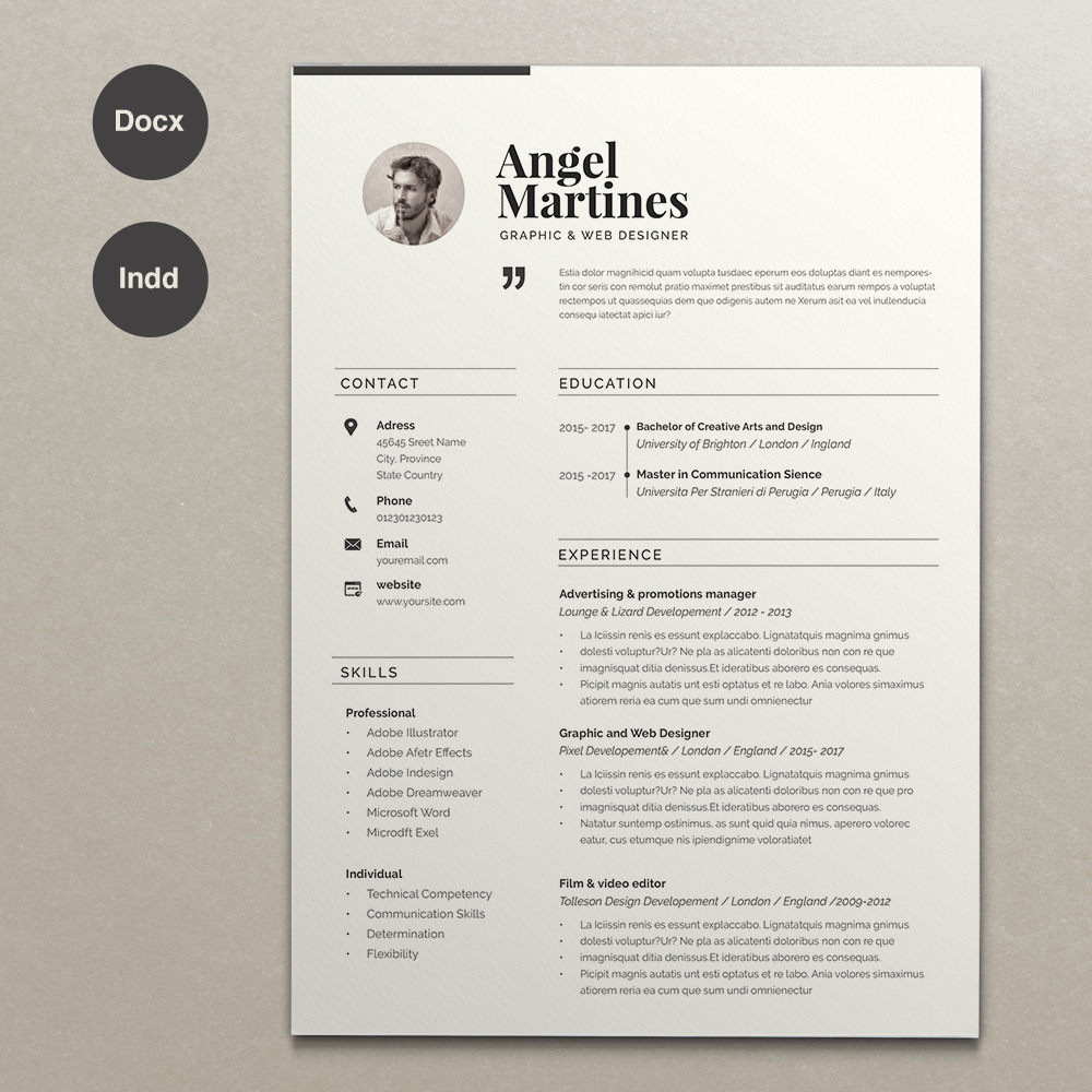 Resume Angel, a Resume Template by Estartshop